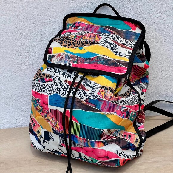Lesportsac | Bags | Euc Lesportsac Gabrielle Backpack In Y2k College ...